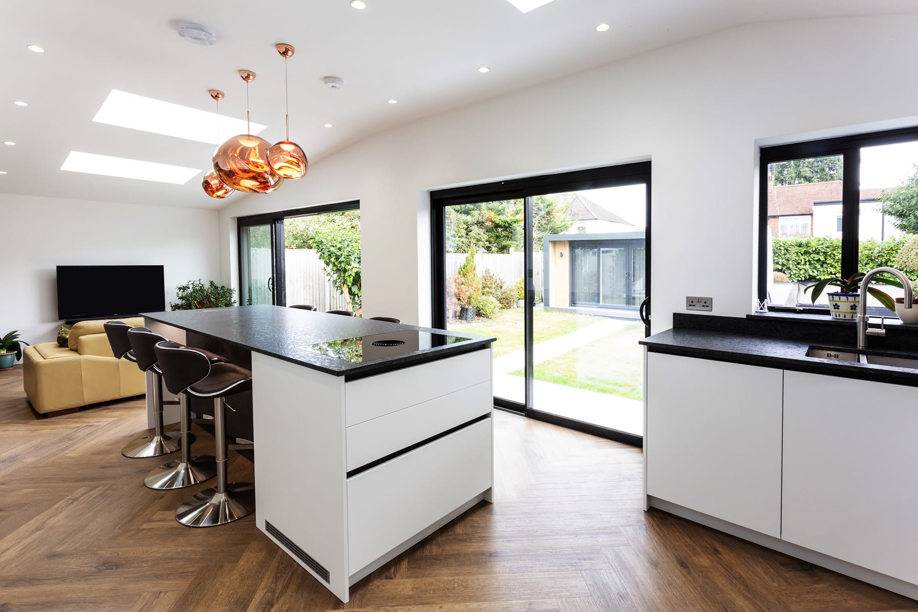 A gloss white kitchen in Hayes - Great British Kitchens & Interiors